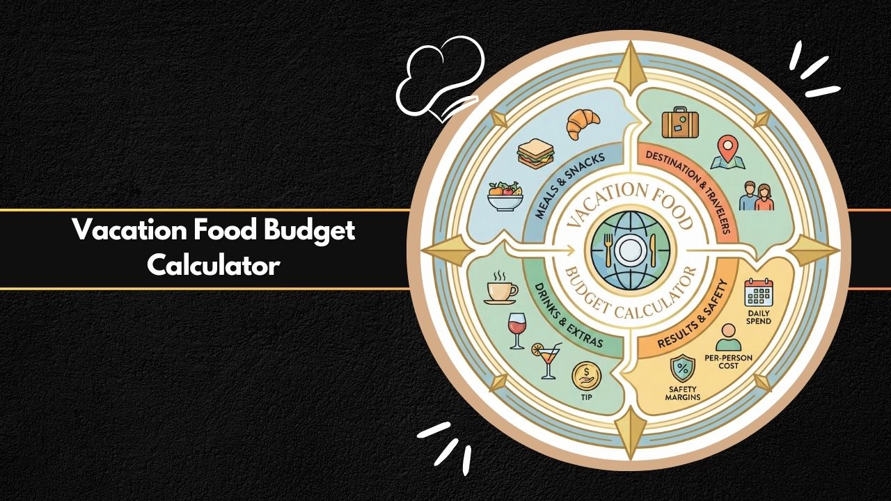 Vacation Food Budget Calculator | Daily Meal & Drink Costs