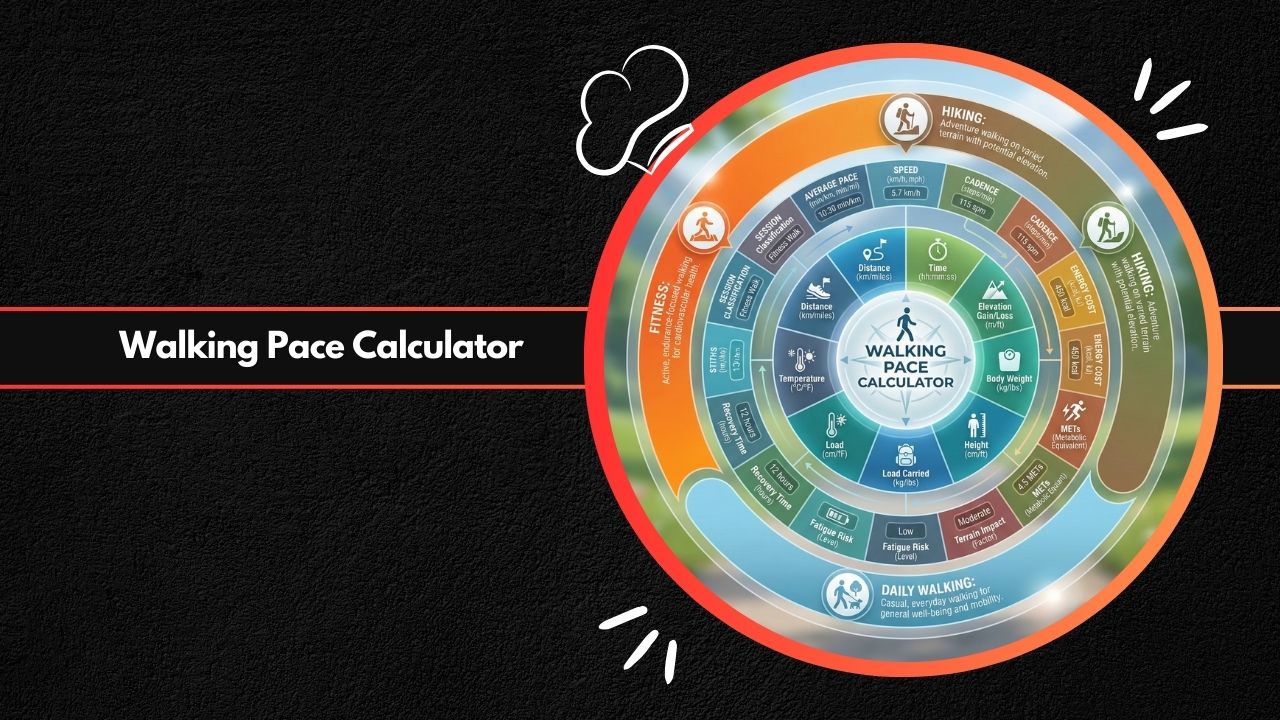 Walking Pace Calculator – Speed, METs, Distance, Energy Cost