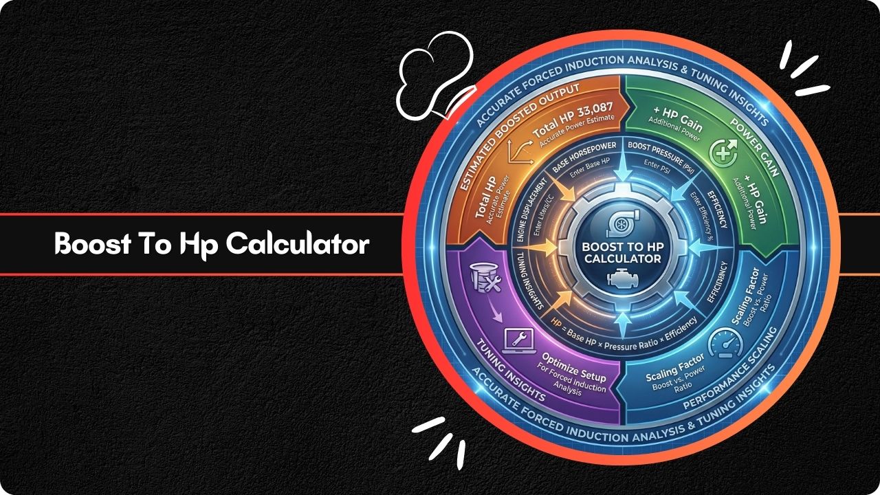 Boost To HP Calculator – Turbo and Supercharger Horsepower