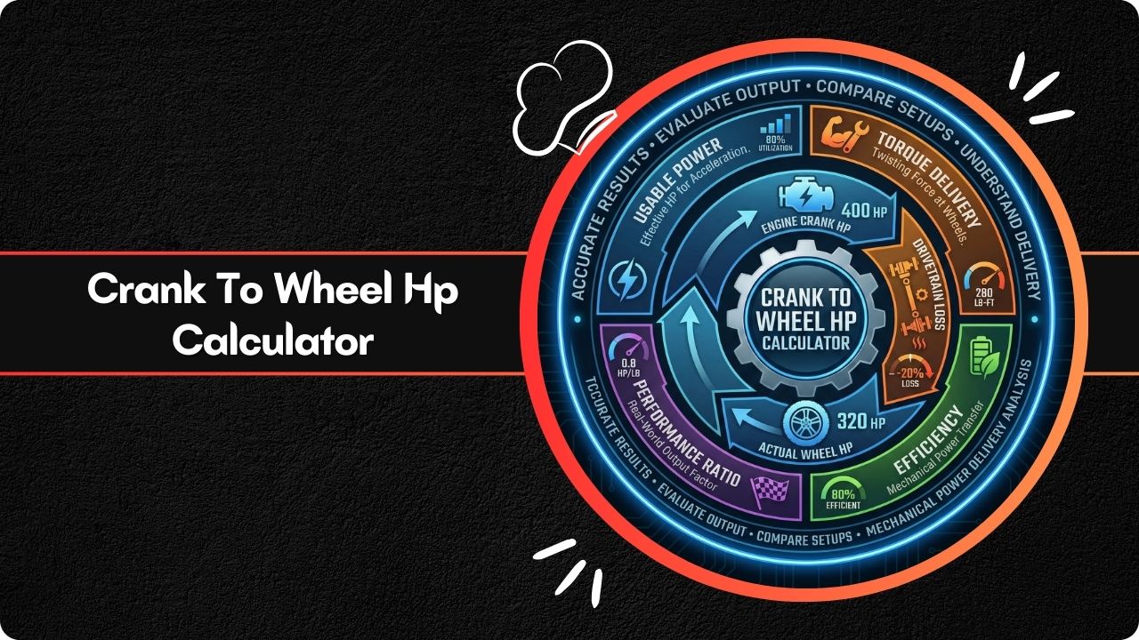 Crank To Wheel Hp Calculator – Engine HP to Real Wheel HP