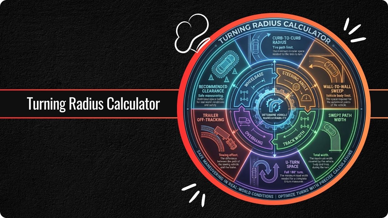 Turning Radius Calculator for Cars, Trucks, Buses & Trailers